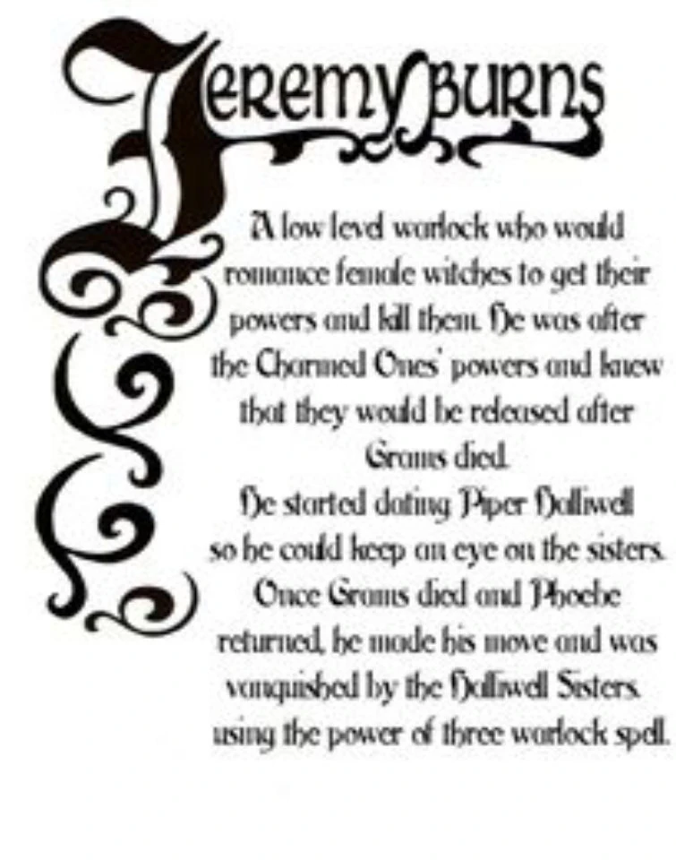 Jeremy Burns | CharmedWorldRPG Wiki | Fandom