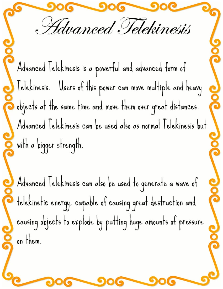 Advance Telekinesis | CharmedWorldRPG Wiki | Fandom