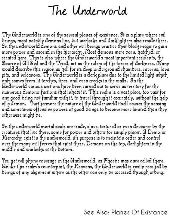 The Underworld | CharmedWorldRPG Wiki | Fandom
