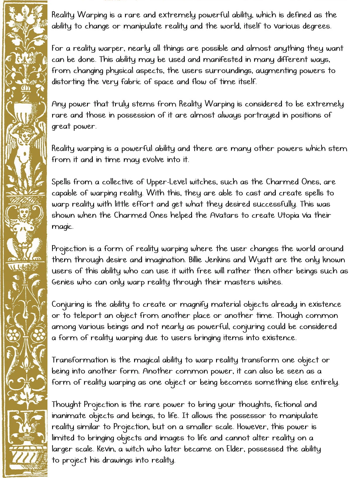 Reality Warping | CharmedWorldRPG Wiki | Fandom