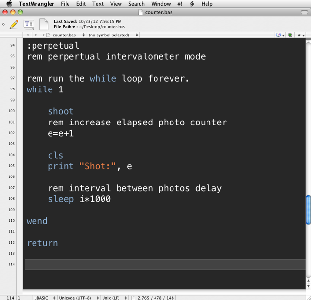 UBASIC Syntax Highlighting for BBEdit | CHDK Wiki | Fandom