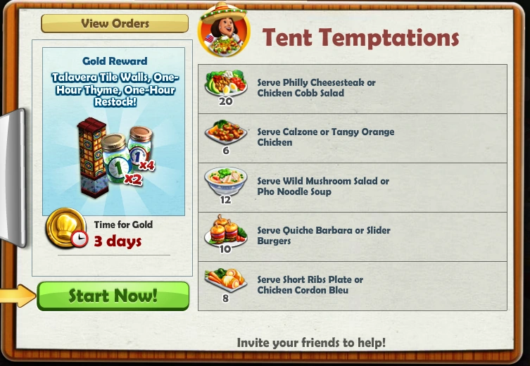 Tent Temptations Catering Event | ChefVille Wiki | Fandom