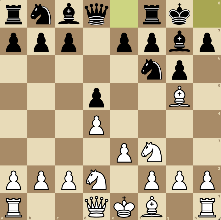 Queen's Pawn Game: Torre Attack, Grünfeld Variation, Main Line | Chess ...