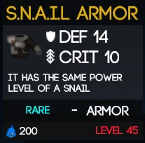 SNAIL Armor | Chicken Assassin Wikia | Fandom