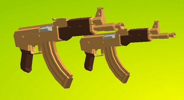 Ak 47 Oro Png EW Designs Magnet Double Golden AK 47 Machine Gun Gold