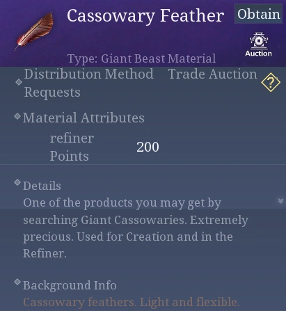 Cassowary Feather | Chimeraland Wiki | Fandom