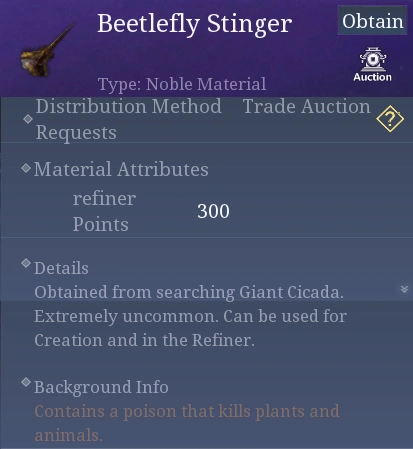 Beetlefly Stinger | Chimeraland Wiki | Fandom