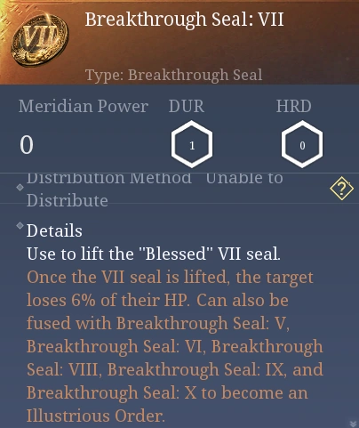 Breakthrough Seal 7 | Chimeraland Wiki | Fandom