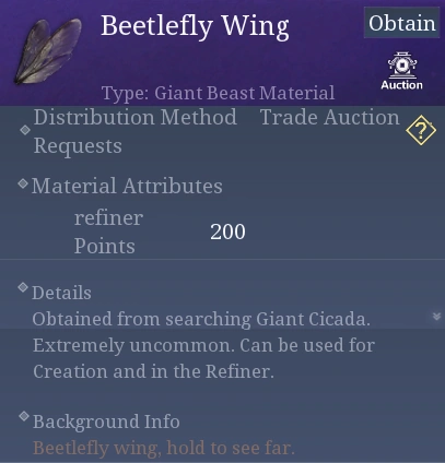 Beetlefly Wing | Chimeraland Wiki | Fandom
