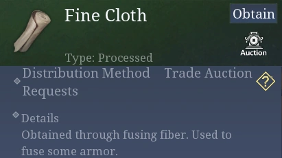 Fine Cloth | Chimeraland Wiki | Fandom