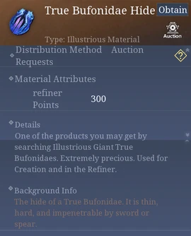 True Bufonidae Hide | Chimeraland Wiki | Fandom