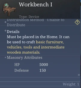 Workbench 1 | Chimeraland Wiki | Fandom