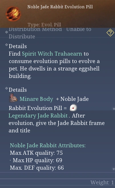 Noble Jade Rabbit Evol. Pill | Chimeraland Wiki | Fandom