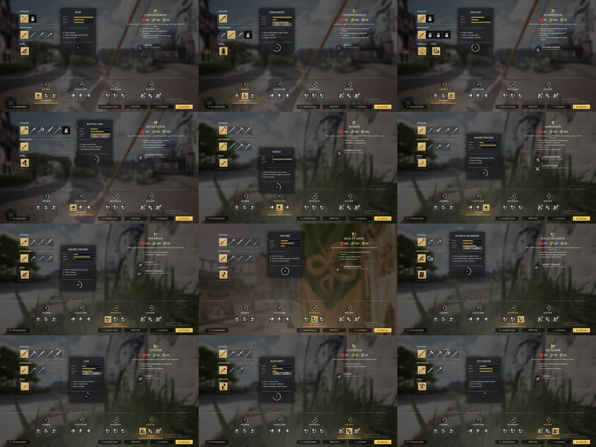 Classes | Chivalry 2 Wiki | Fandom