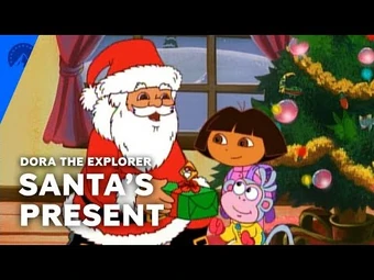 dora santa coloring pages