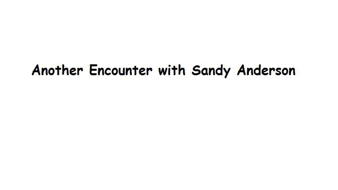 Another Encounter with Sandy Anderson | Christopher Jones Mysteries ...
