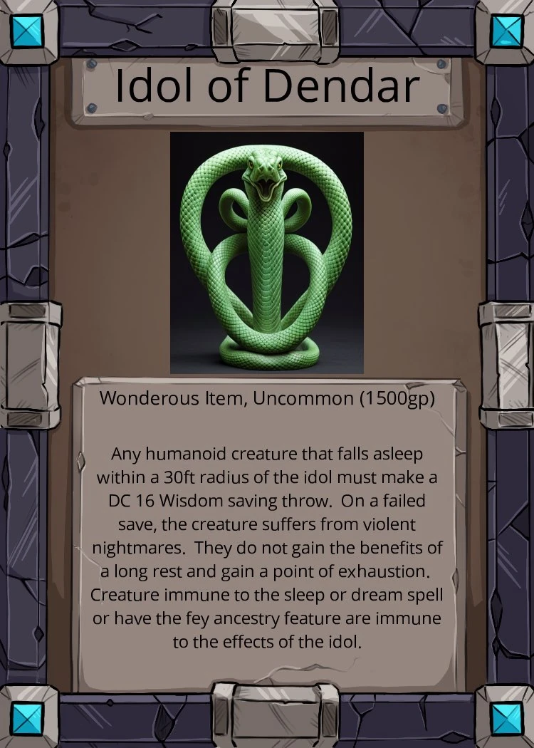 Idol of Dendar | Chronicles of Nethier Wiki | Fandom