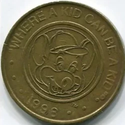chuck e cheese 1990 token