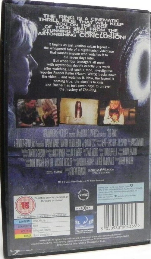 The Ring | CIC Video with Universal and Paramount (UK) Wiki | Fandom