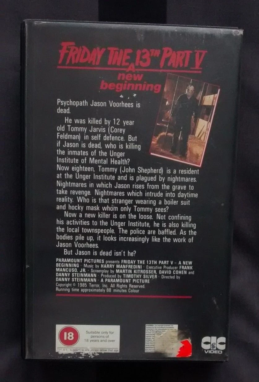 Friday the 13th Part V - A New Beginning | CIC Video with Universal and ...