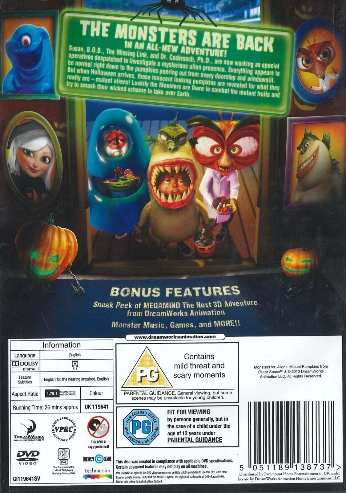 Monsters Vs. Aliens: Mutant Pumpkins from Outer Space | CIC Video with ...