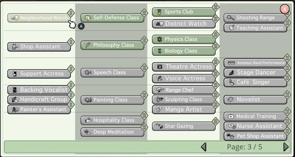 Activities and Jobs | Ciel Fledge: A Daughter Raising Sim Game Wiki ...
