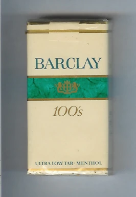 Barclay Menthol 100s (version 2) L-20-S - USA | Cigarettehistory Wikia ...