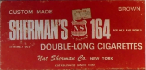 Sherman's 164 (Brown) S-10-B - USA | Cigarettehistory Wikia | Fandom