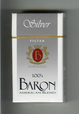 Baron Silver (Ultra Lights) L-20-H - USA | Cigarettehistory Wikia | Fandom