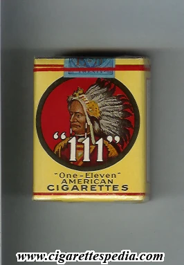 111 ('One-Eleven' American Cigarettes) S-20-S (with indian) - USA ...