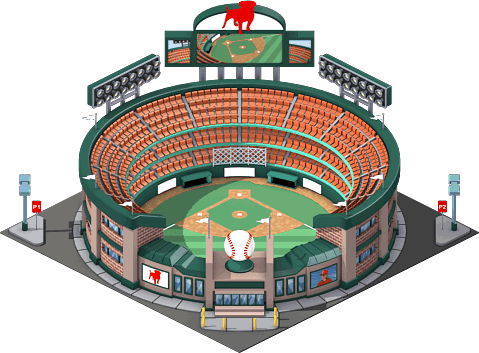 Cartoon Baseball Stadium