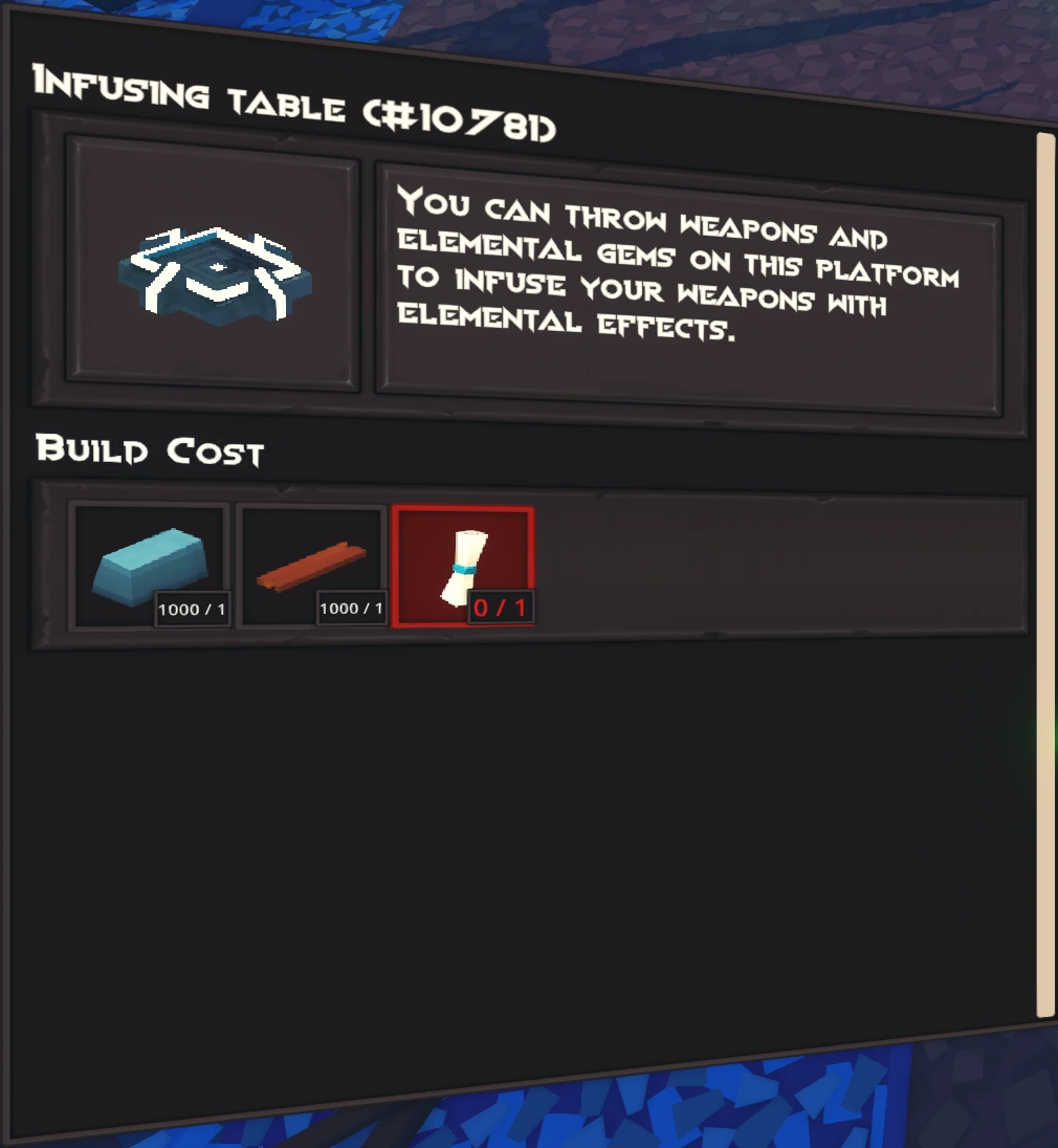 Infusing Table | CityWars Tower Defense Wiki | Fandom