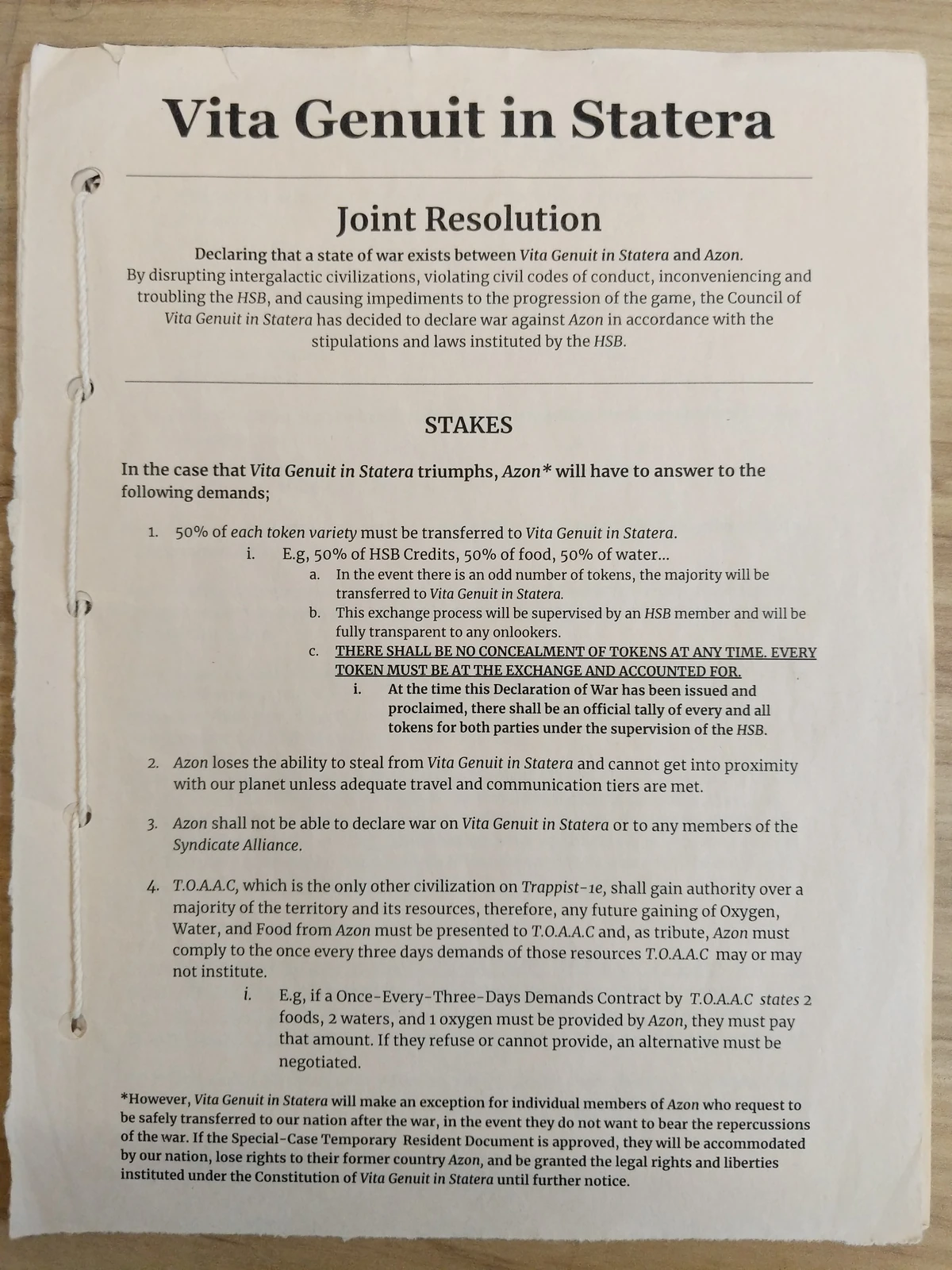 Vita Genuit in Statera Declaration of War | CivGame x REevolution Wiki | Fandom