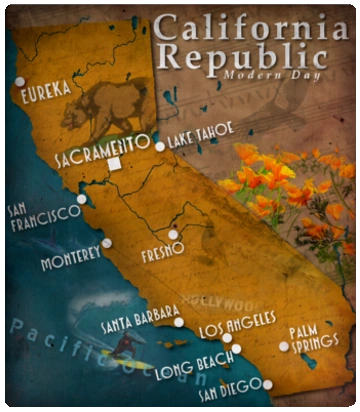 Bear Flag Revolt Map