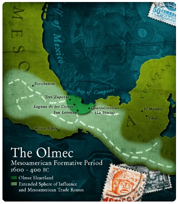 Map Of The Olmecs Olmec Civilizationeconomy