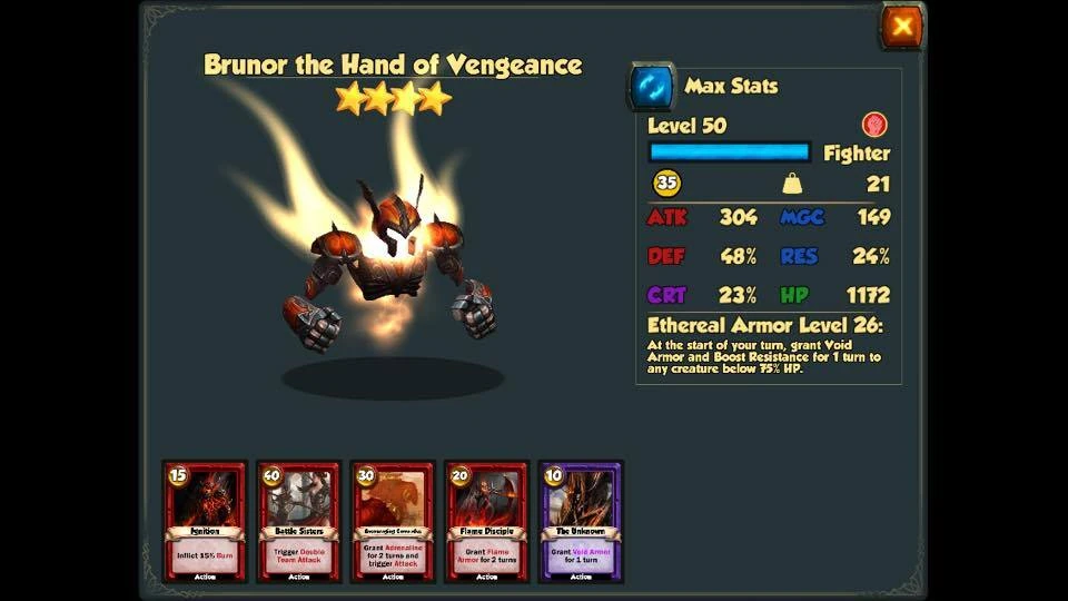 Brunor the Hand of Vengeance | Card King: Dragon Wars Wikia | Fandom