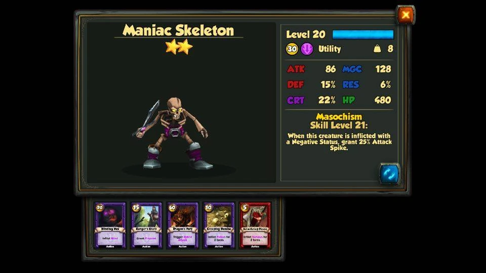 Maniac Skeleton | Card King: Dragon Wars Wikia | Fandom