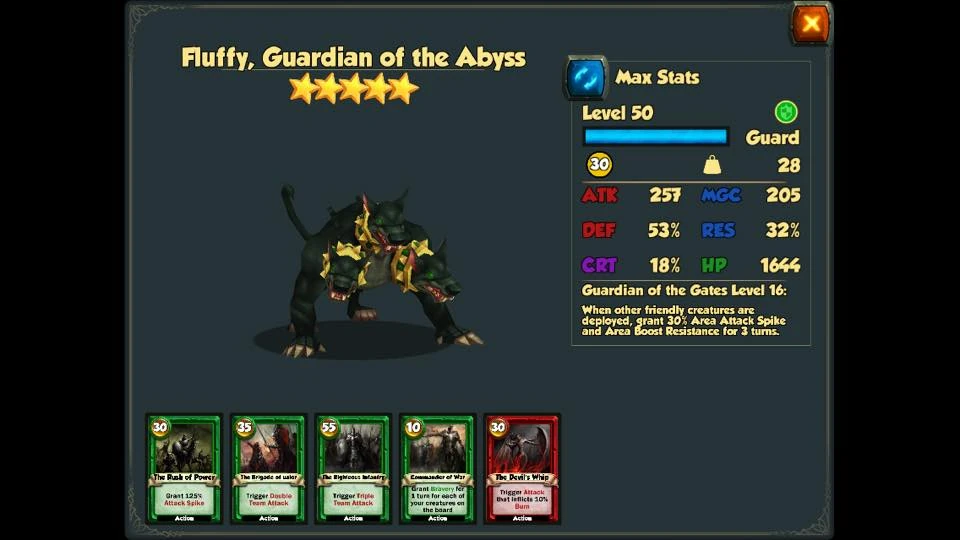 Fluffy, Guardian of the Abyss | Card King: Dragon Wars Wikia | Fandom