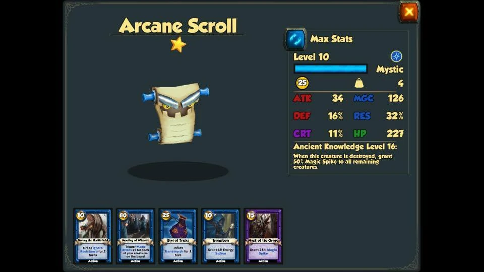 Arcane Scroll | Card King: Dragon Wars Wikia | Fandom