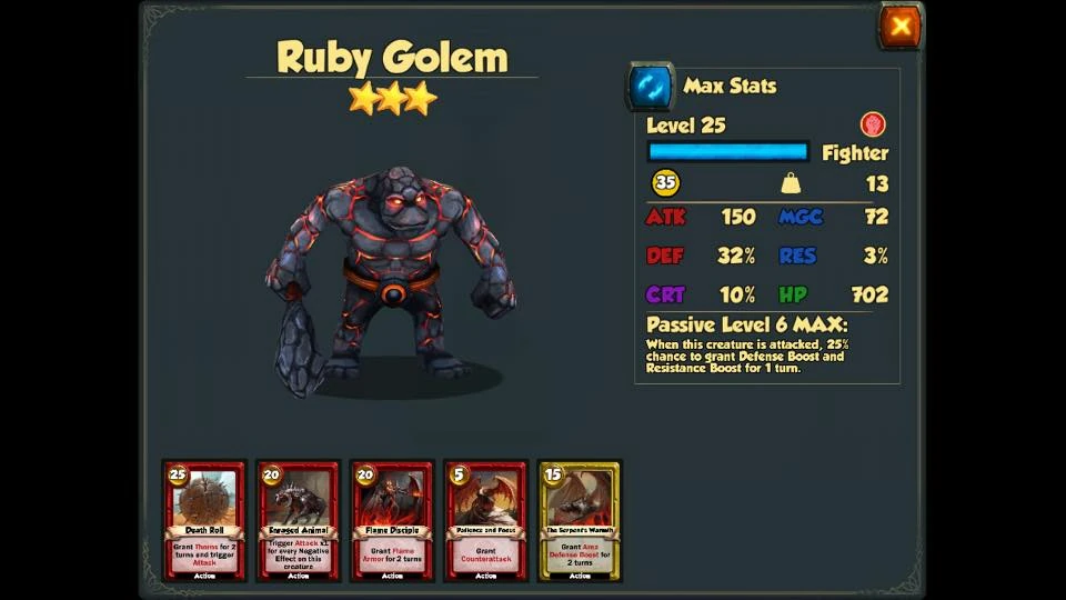 Ruby Golem | Card King: Dragon Wars Wikia | Fandom