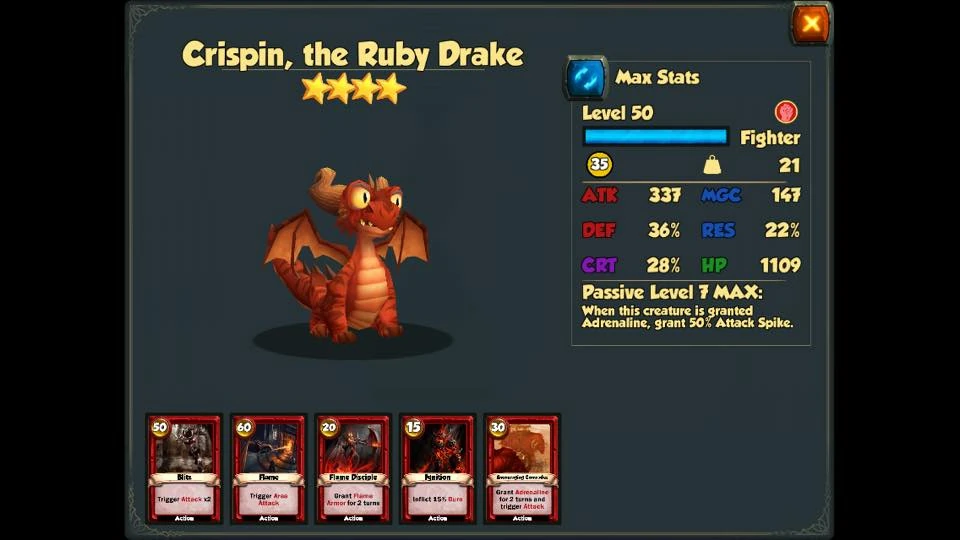 Crispin, the Ruby Drake | Card King: Dragon Wars Wikia | Fandom