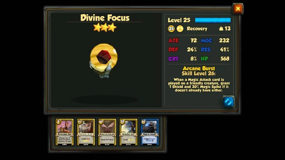 Divine Focus | Card King: Dragon Wars Wikia | Fandom