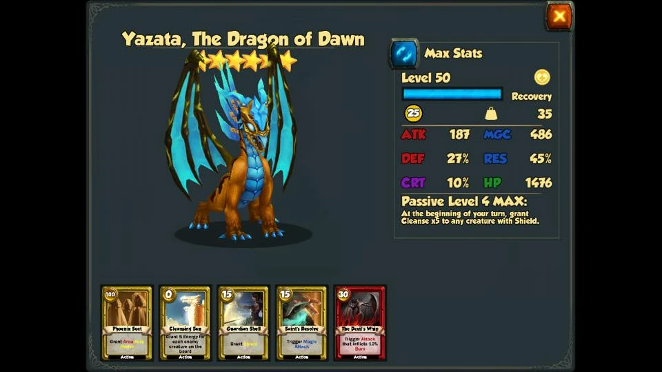 Yazata, The Crystal Flame | Card King: Dragon Wars Wikia | Fandom