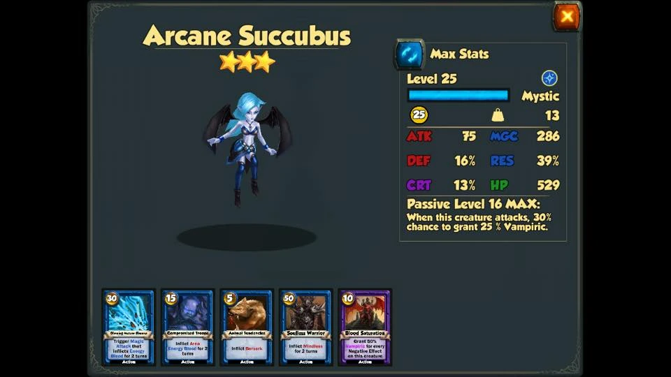 Arcane Succubus | Card King: Dragon Wars Wikia | Fandom