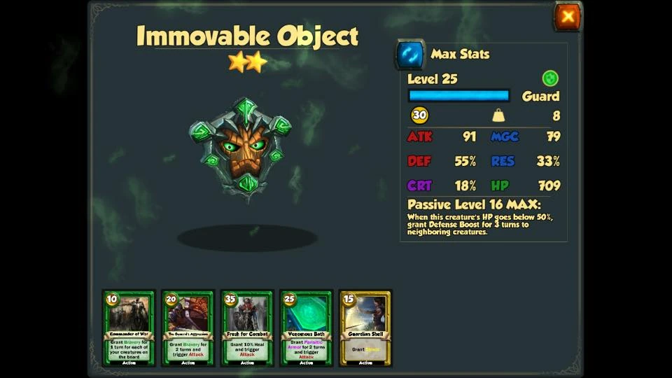 Immovable Object | Card King: Dragon Wars Wikia | Fandom