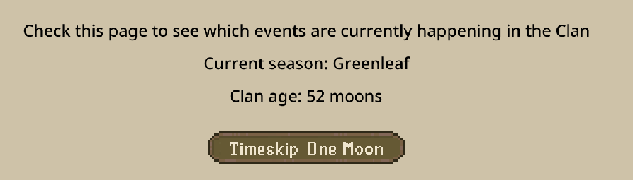 Time Skip | ClanGen Wiki | Fandom
