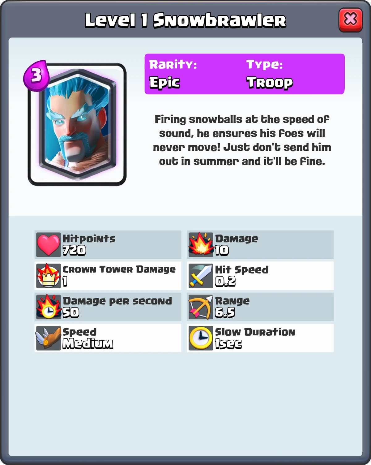 Snowbrawler | Clash royale card creation Wiki | Fandom