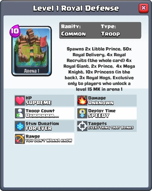 The Royal Defense - BSKING/ATRIOX | Clash royale card creation Wiki ...