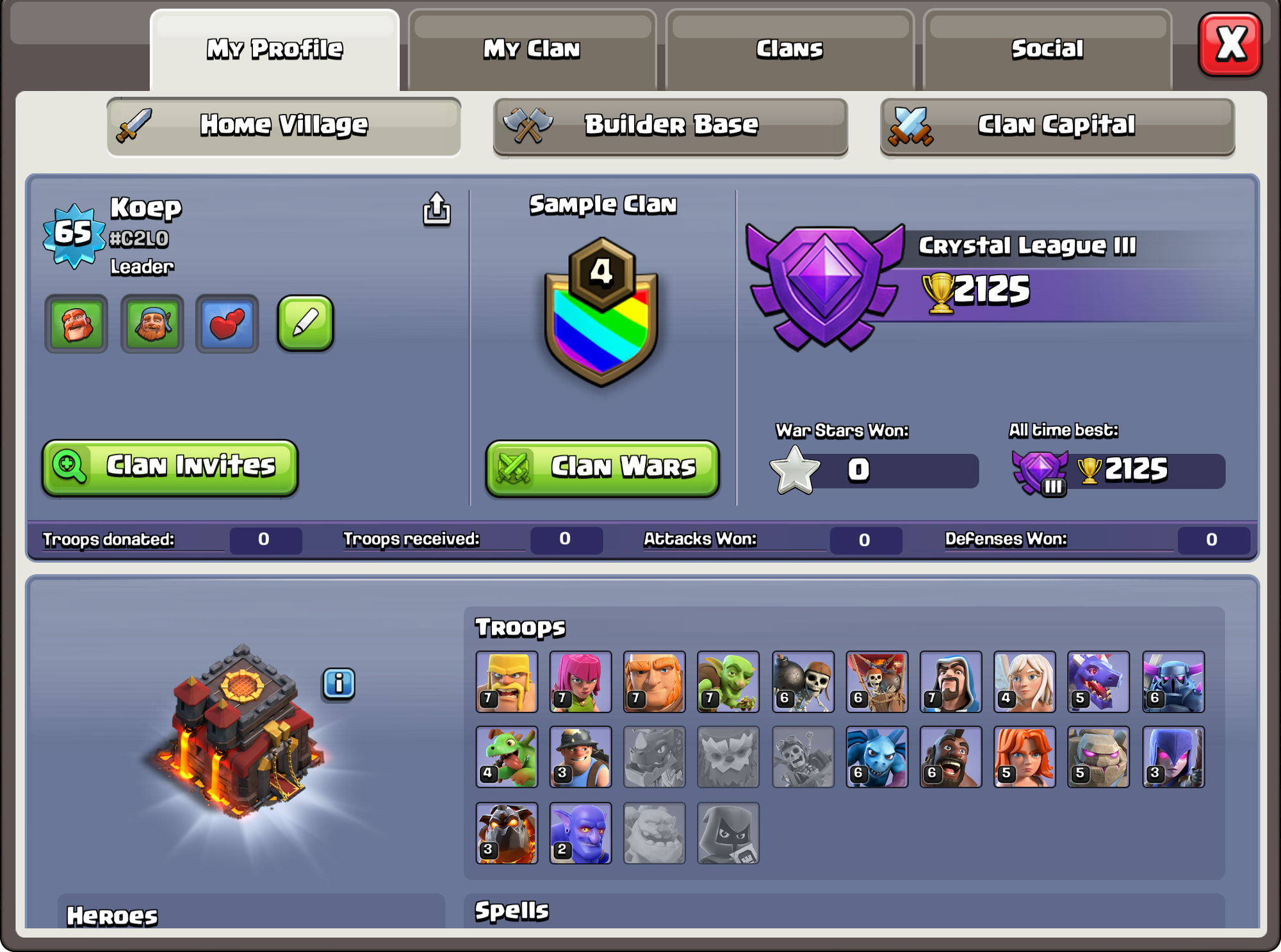 Player Profile Clash Of Clans Wiki Fandom