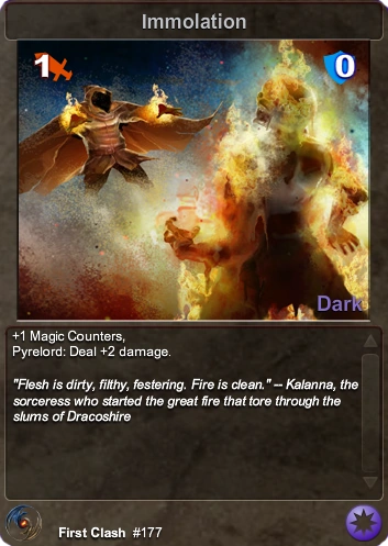 Immolation | Clash of the Dragons Wiki | Fandom